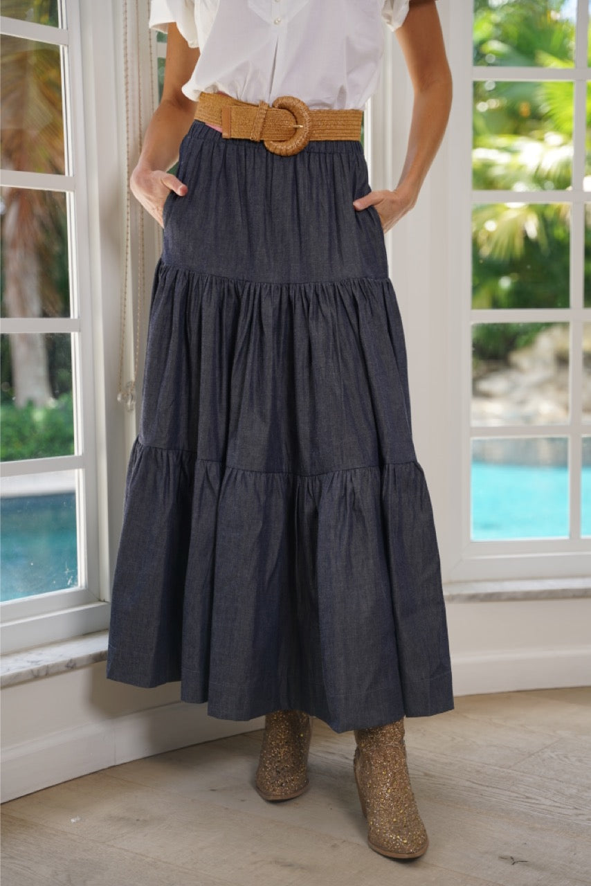 Boho Long Skirt Denim – Just Darviny